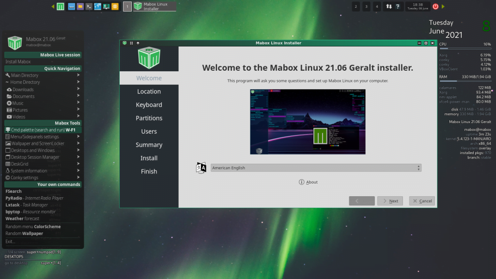 Mabox Linux 21.06 Geralt released | MaboxLinux